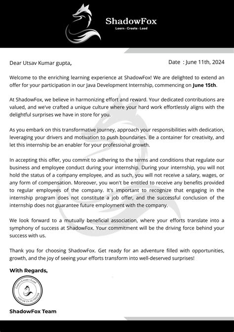 Utsav Kumar Gupta On Linkedin Javadevelopment Internship Careergrowth Shadow Newbeginnings