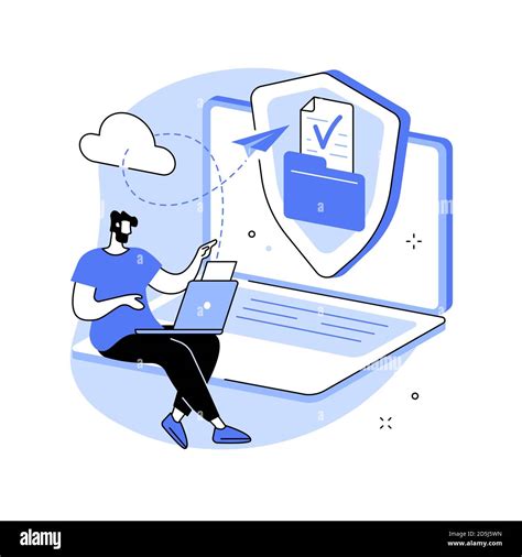 secure file sharing abstract concept vector illustration stock vector