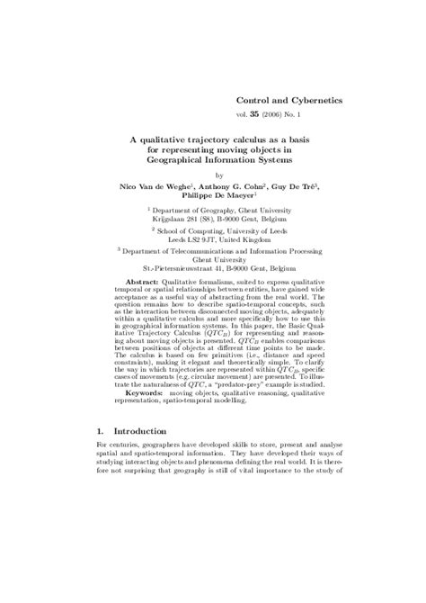 Pdf Geographical Information Systems