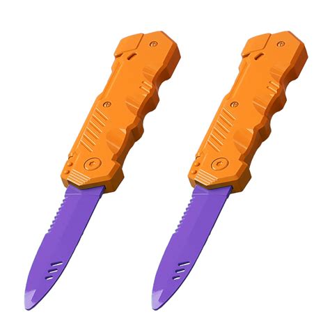Lovisun Retractable Plastic Toy Knives 2 Pack Safe And
