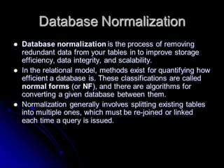 Database Normalization Pptx
