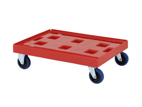 Plastic Trolley 810 X 610 X 225 Red Transoplast