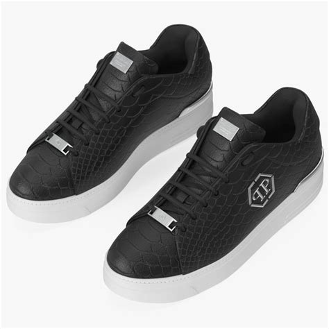 Turnschuhe Philipp Plein Python Lo Top Schwarz 3d Modell Turbosquid 2112318
