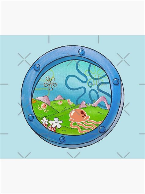 Spongebob Window Poster For Sale By Pritablecorp Redbubble