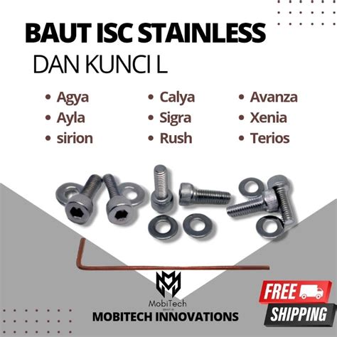Jual Set Baut Ring Isc Dan Kunci L Sirion Agya Ayla Sigra Calya Avanza