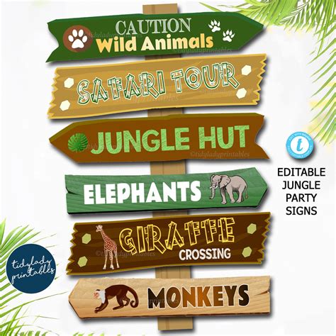 Jungle Themed Classroom Printables
