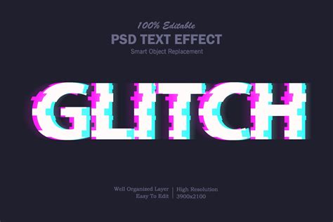 Glitch Text Effect Graphic By Goldani Creative Fabrica