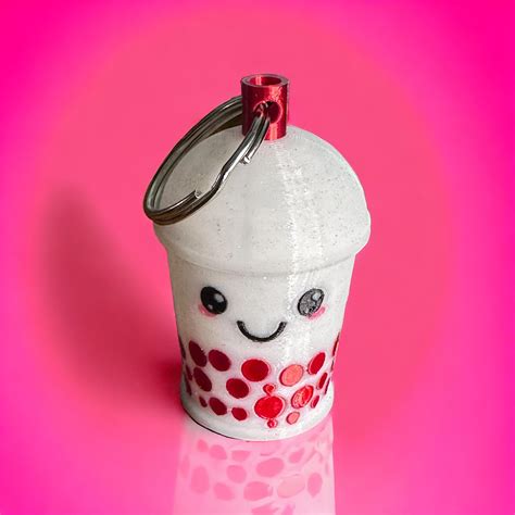 boba kawaii keychain stash container 3d model by thelightspd on thangs
