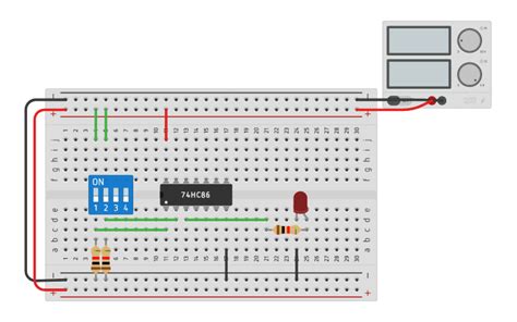 circuit design xor gate tinkercad