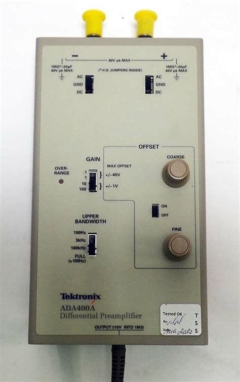 Tektronix Ada400a 이차 전 증폭기 10μvdiv 감수성 테스트