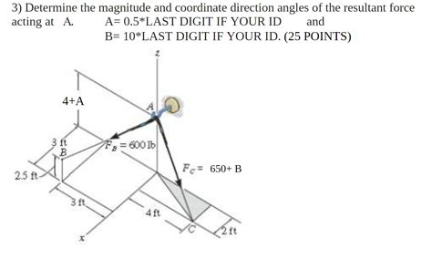 Solved 3 Determine The Magnitude And Coordinate Direction Chegg Com
