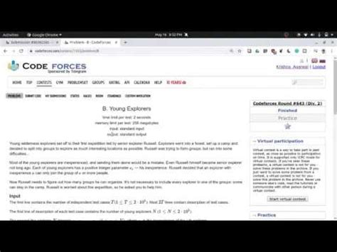 Codeforces Round 643 Div2 YouTube