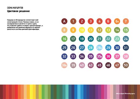 Transit Maps Colour Palette For 48 Separate Routes