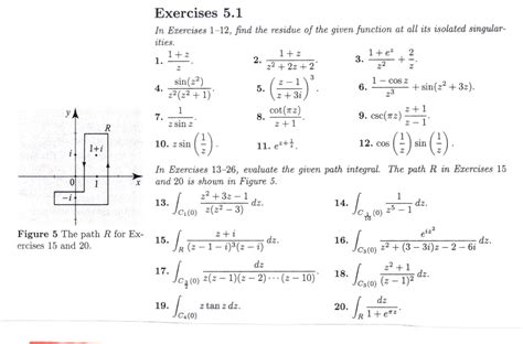Solved Exercises 51 In Exercises 1 12 Find The Residue Of