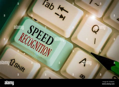 Writing Note Showing Speed Recognition Business Concept For Technology