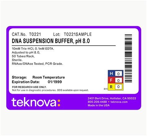 Dna Suspension Buffer Ph 80 Dnasernase Tested Pcr Grade 1ml Tubes
