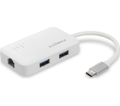 Buy EDIMAX EU 4308 USB Type C To Ethernet 3 Port USB Hub Free Delivery Currys