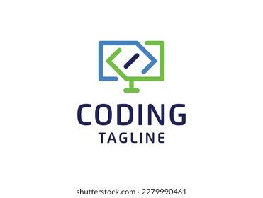 Code Coding Developer Logo Design Stock Vector Royalty Free Shutterstock