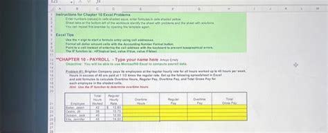 solved instructions for chapter 10 excel problems you con