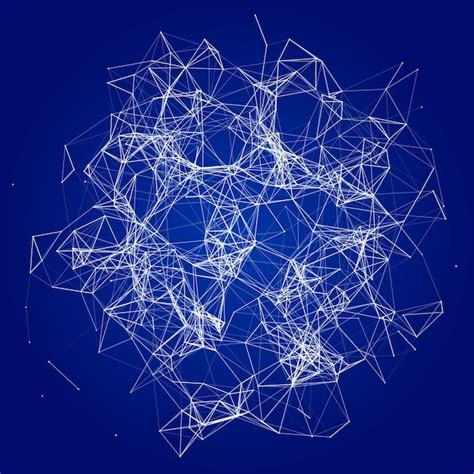 Premium Vector Network Connection Structure Abstract Background With Moving Dots And Lines