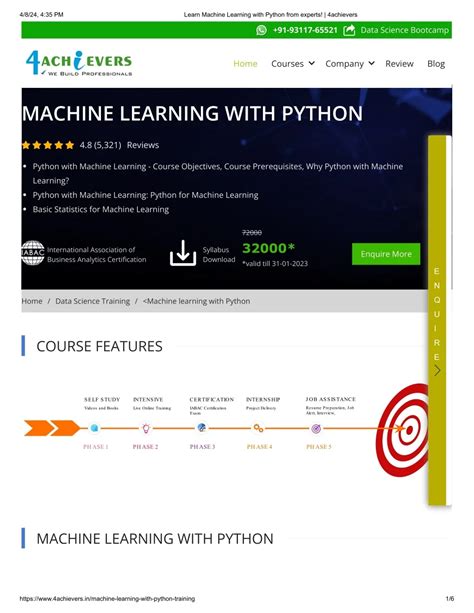 Ppt Machine Learning With Python Course 4achievers Powerpoint