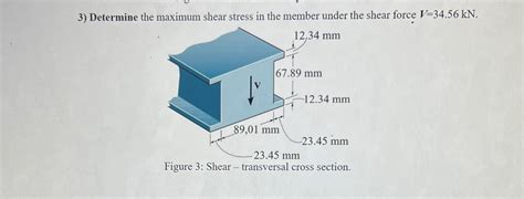 Solved Determine The Maximum Shear Stress In The Member Chegg Com