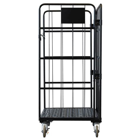 【新品】俺のカゴ台車 ブラック W1100×d800×h1700 台車屋五常