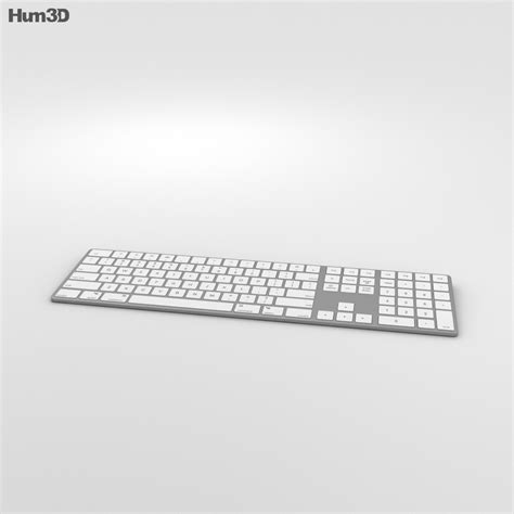 apple magic keyboard with numeric keypad 3d model electronics on hum3d