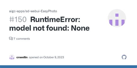 Runtimeerror Model Not Found None · Issue 150 · Aigc Appssd Webui