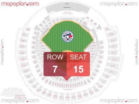 Toronto Rogers Centre Detailed Interactive Seating Map With Seat And Row Numbers