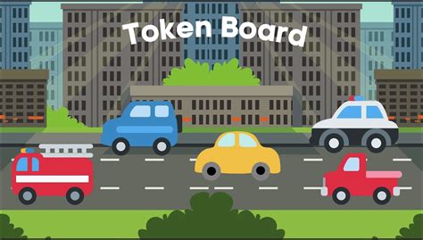 City Scape Cars Token Board Aba Therapy 5 Tokens Etsy