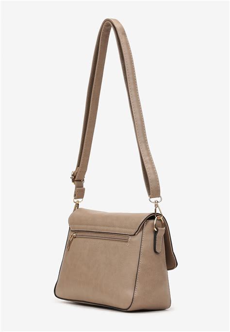 Ciemnobeżowa Torebka Z Ekoskóry Na Odpinanym Regulowanym Paskiem Hidita Renee