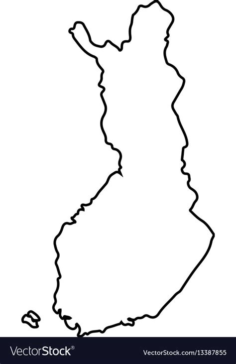 Isolated Finnish Map Royalty Free Vector Image