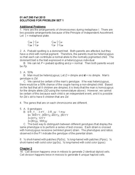 Problem Set 1 Solutions 01 447 380 Fall 2013 SOLUTIONS FOR PROBLEM SET 1 Additional Problems 1