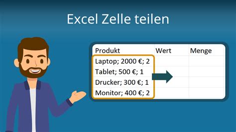 Excel Zelle Teilen • Einfache Anleitung · Mit Video