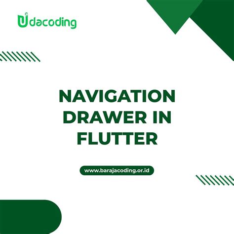 Udabelajar Navigation Drawer In Flutter Udacoding