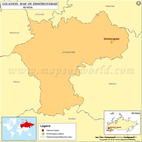 Where is Dimitrovgrad | Location of Dimitrovgrad in Russia Map