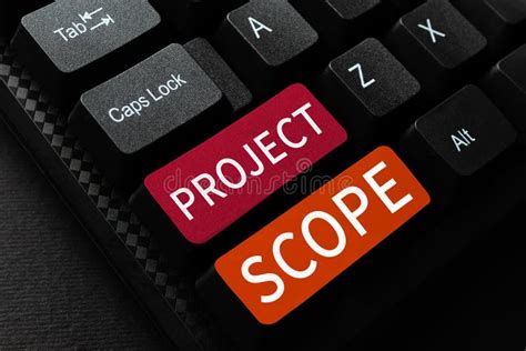 Hand Writing Sign Project Scope Business Approach Evaluation Of Work