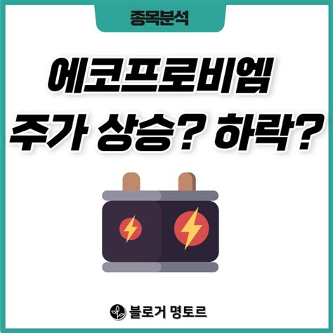 에코프로비엠 주가전망 여러분은 비싸다고 생각하십니까 네이버 블로그