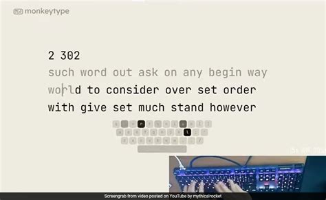 A Rocket Blasts Youtuber Achieves Typing Speed Of Over 300 Words Per