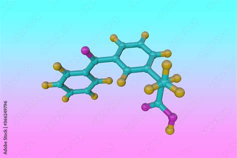 Molecular Structure Of Ketoprofen One Of The Propionic Acid Class Of