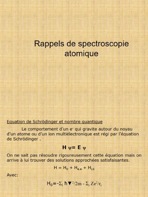 rappels spectroscopiques pdf