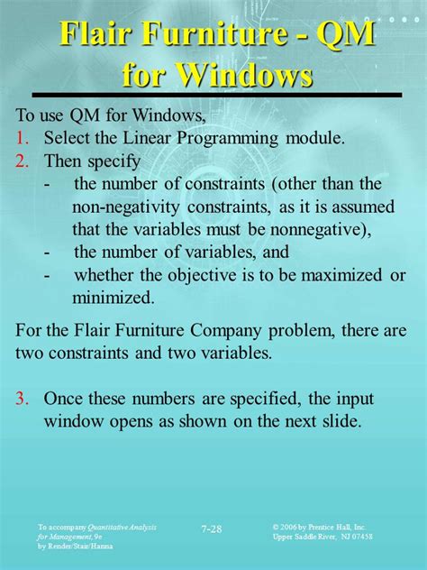 chapter 7 linear programming models graphical and computer methods