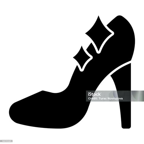 신데렐라 신발 단단한 아이콘 동화 같은 개념 흰색 배경에 반짝이는 슬리퍼 기호 모바일 웹 디자인을 위한 글리프의 귀여운 공주 판타지 크리스탈 신발 아이콘 벡터 그래픽 0명에