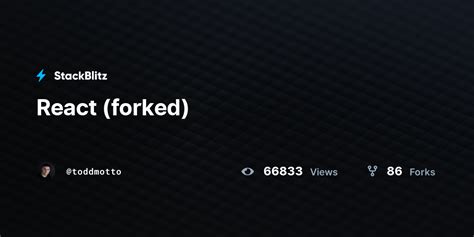 React Forked Stackblitz