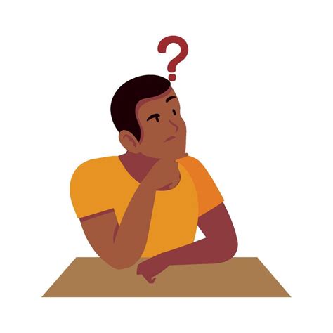 Man Thinking Expression Illustration Isolated 47648281 Vector Art At