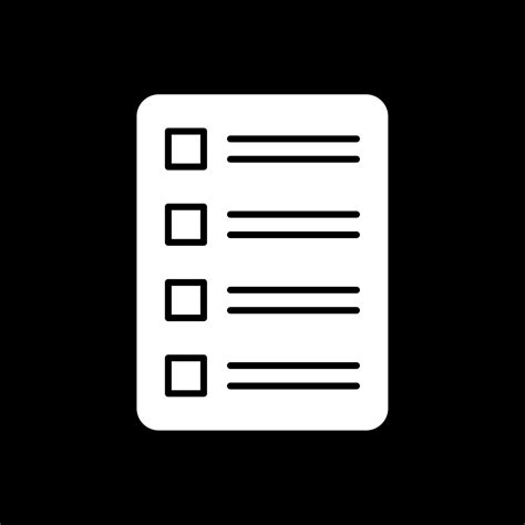 Task List Glyph Inverted Icon 42708422 Vector Art At Vecteezy