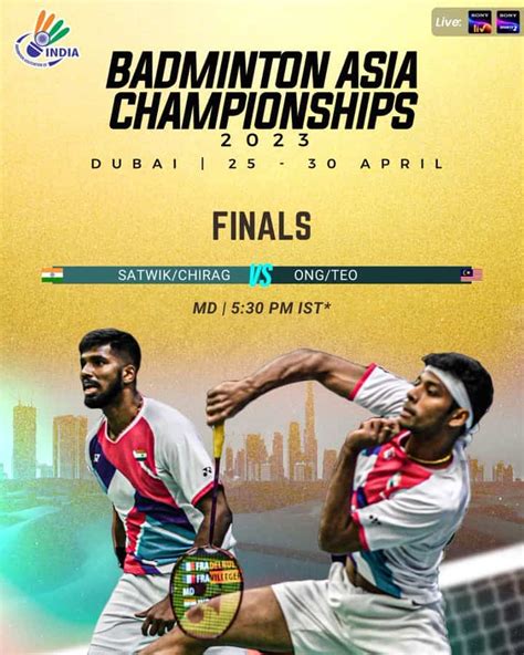 Historic Feat Satwik Chirag Pair In Badminton Asia Championships Final Badminton