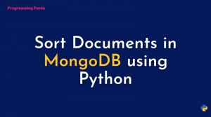 Python MongoDB Find Document Programming Funda