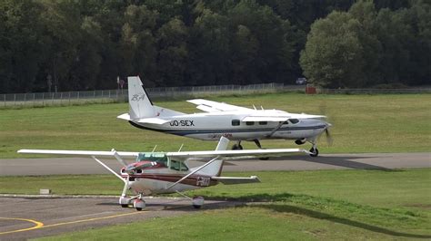 Cessna 208b Grand Caravan Aircraft Oo Sex Spa Airport Belgium Youtube